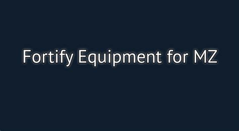 V Minor Update Fortify Equipment Plugin RPG Maker MZ By GBRO Games