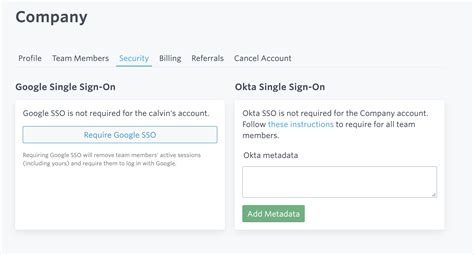 Account Security Sso Passwords Sessions
