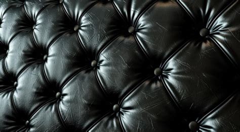 Premium Photo A Close Up Of A Black Leather Couch