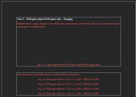 Solved Part 2 Logic Gate Circuits 30 ﻿pointspart 2 ﻿xor