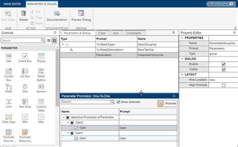 Promote Block Parameters On A Mask Matlab And Simulink