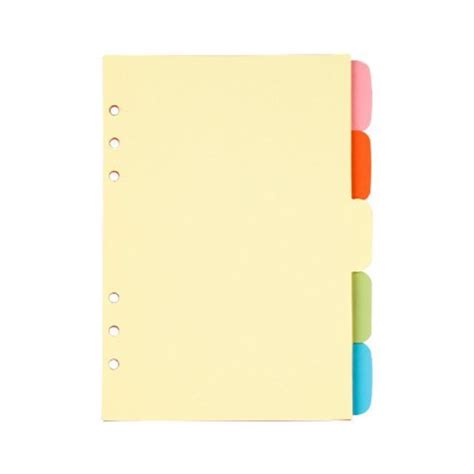 인팍쇼핑 다이어리 가로 인덱스 B5 5p세트 노트 종이 탭 내지 컬러 표지 리필 구분 페이지 커버 정리 바인더 수첩 문구사무