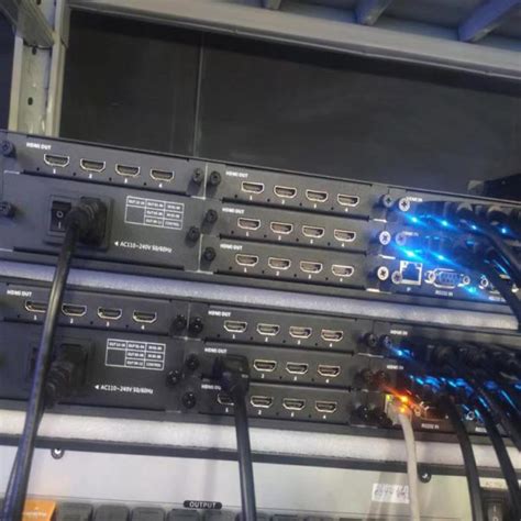 1080p Seamless 4x4 Hdmi Matrix With Video Wall Controller Hsjia Hdmi Prodcut Supplier