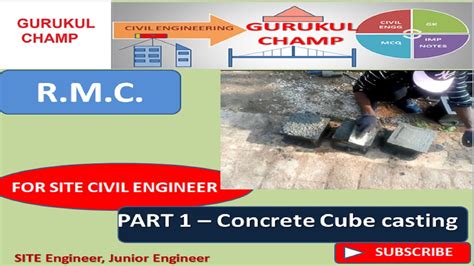 Concrete Cube Casting Youtube