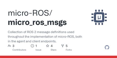 GitHub Micro ROS Micro Ros Msgs Collection Of ROS Message Definitions Used Throughout The