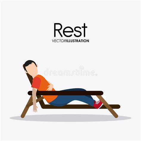 Conception De Repos Dicône De Garçon Illustration De Vecteur