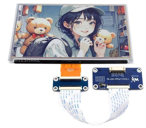 Waveshare E Ink Farb Display Mit Hat 73 Zoll 800x480 Spectra 6 Spi 33v Buy At Berrybase