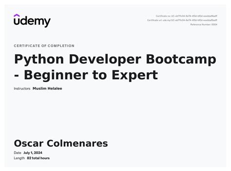 Oscar C On Linkedin Udemy Course Completion Certificate