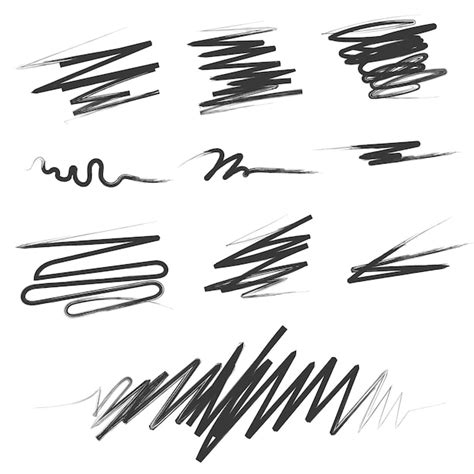 Free Vector Sketch Style Set Of Lines