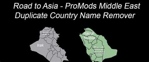 ETS2 Road To Asia ProMods Middle East Duplicate Country Name Remover