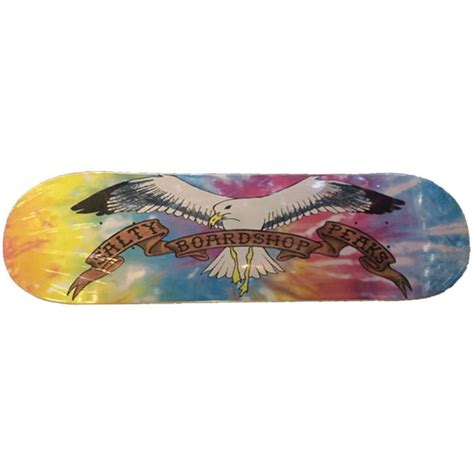 Salty Peaks Seagull Tie Dye Skateboard Deck Salty Peaks Snowboard Shop
