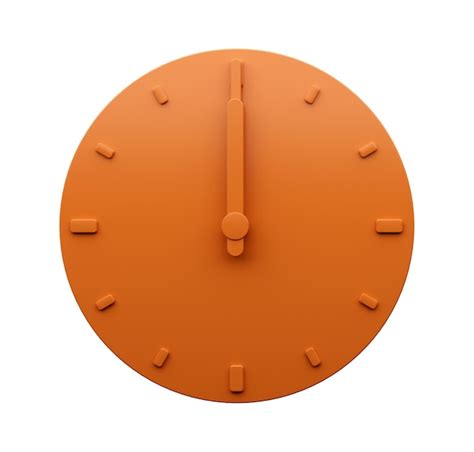 Premium Photo Minimal Orange Clock Twelve 12 O39clock Abstract Minimalist Wall Clock 3d
