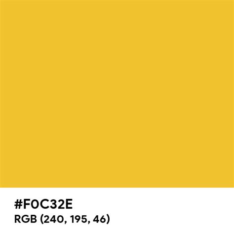 Tulip Yellow Color Hex Code Is F0c32e