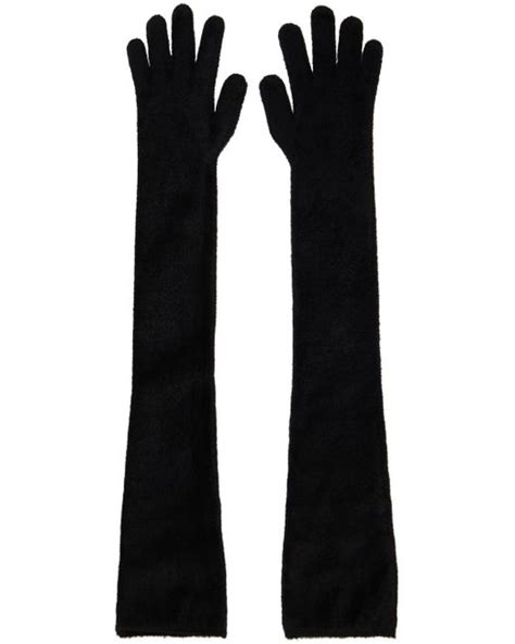 Alaïa Black Long Gloves Lyst Uk