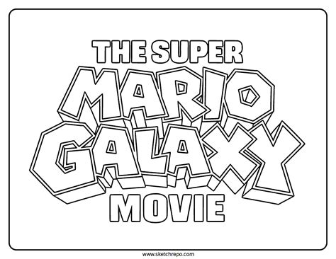 The Super Mario Galaxy Movie Coloring Pages Sketch Repo