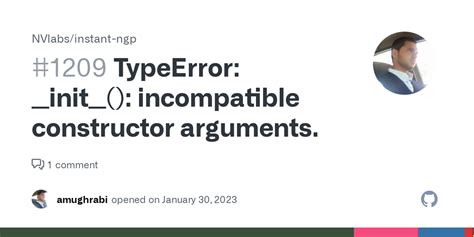 Typeerror Init Incompatible Constructor Arguments · Issue