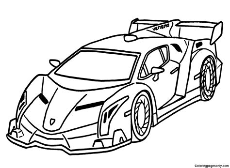 Lamborghini Veneno Coloring Page Free Printable Coloring Pages