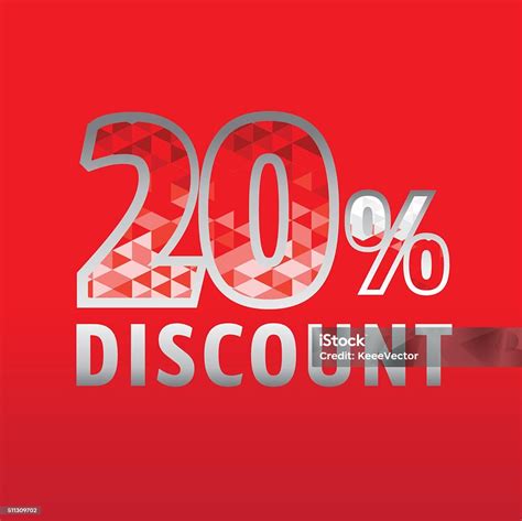 Twenty Percent Discount Stock Illustration Download Image Now