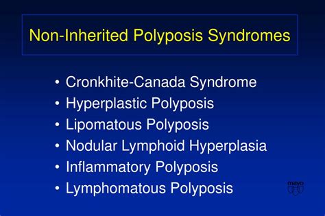 Ppt Polyposis Syndromes Of The Colon Current Management