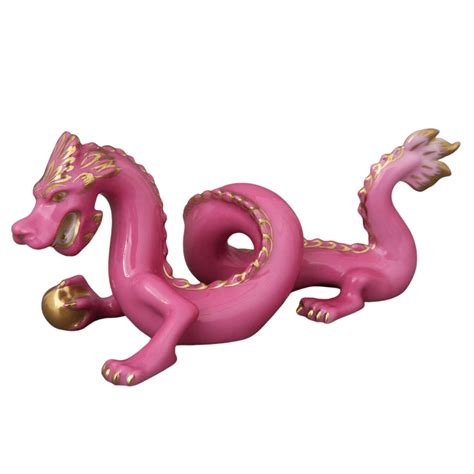 Herend Small Dragon Pink Herend Canada