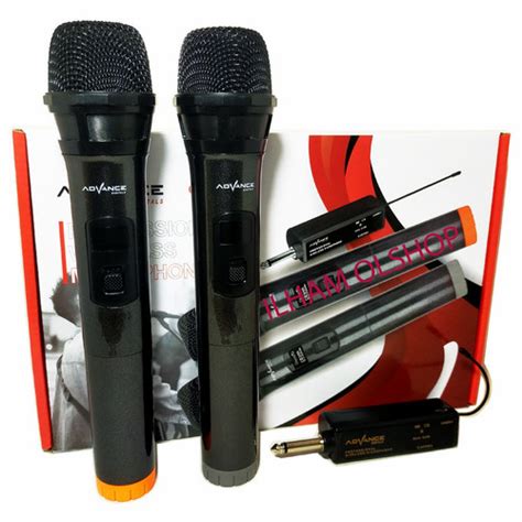 Jual Microphone Mic Wireless Advance Dual Wireless Advance Mic Duel Jakarta Timur