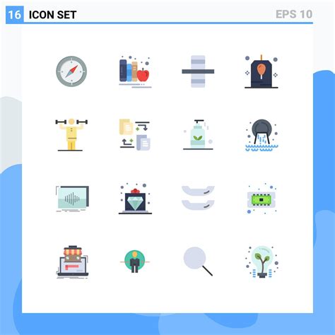 Flat Color Pack Of 16 Universal Symbols Of Discipline Party Apple T Birthday Editable Pack Of