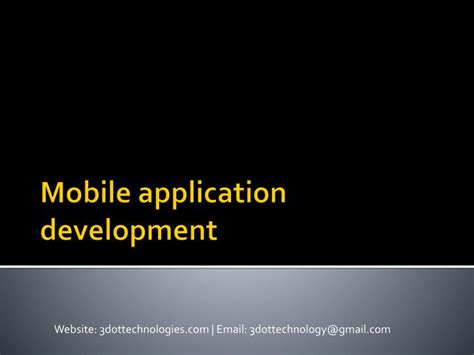 Ppt Android App Design And Development Company Services In Pune 3dot