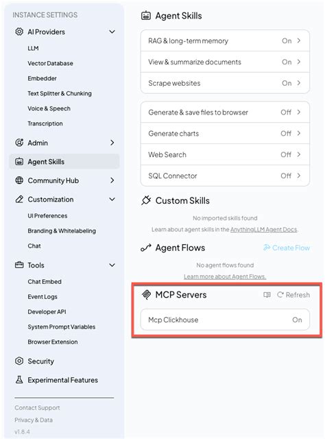 Set Up ClickHouse MCP Server With AnythingLLM And ClickHouse Cloud ClickHouse Docs