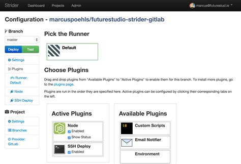 strider — continuous deployment to any server via ssh