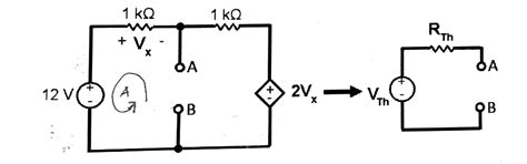 Solved Find The Vth Of The Circuit Between Terminals A And Chegg Com