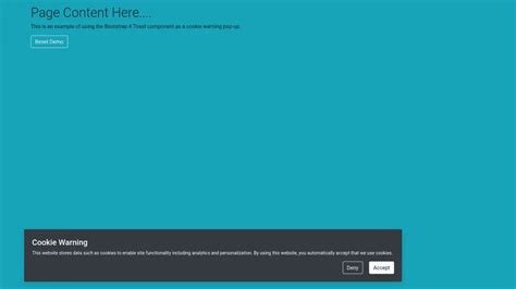 Bootstrap Cookie Consent Examples Bootstrap Cookie Warning Example Css Mix