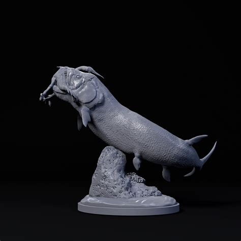 🐠 Xiphactinus Hunting Hesperornis 1 35 Scale Pre Supported・ 3d File For 3d Printing・cults