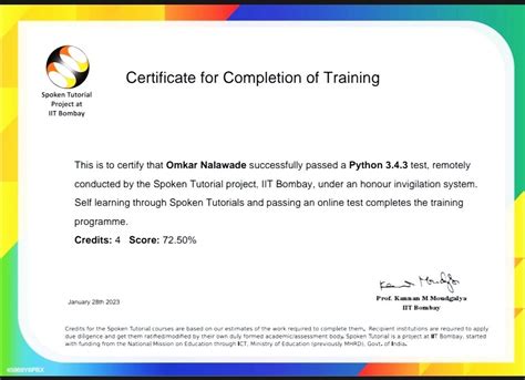 Omkar Nalawade On Linkedin Iitbombay Python Spokentutorial