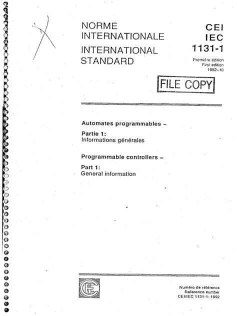 Iec 1131 Cei Controladores Programables Pdf