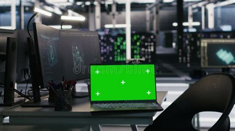 Chroma Key Laptop And Desktop Pc Used For Visualizing Ai Workloads