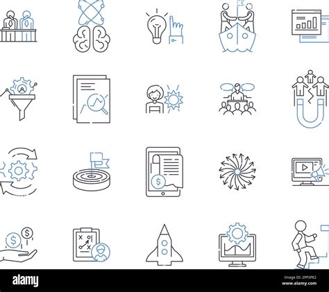 Innovation Planning Line Icons Collection Creativity Disruption Ideation Iteration