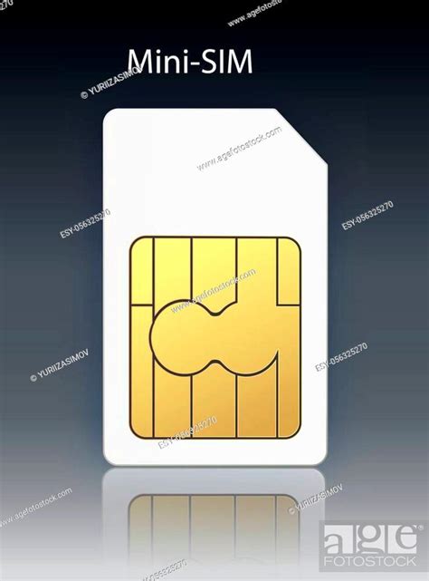 Vector Mini Sim Mobile Cellular Phone Sim Card Chip Isolated On Background Stock Vector Vector