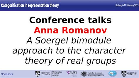 Anna Romanov A Soergel Bimodule Approach To The Character Theory Of