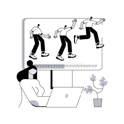 Computer Animation Abstract Concept Vector Illustration Stock Vector