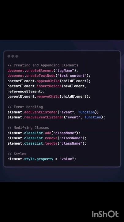 Javascript Dom Methods Cheat Sheet🤯javascripttutorialnew Shortstrending Music Lyrics