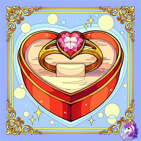 Aphmau Fan Art Heart Shaped Box With Wedding Rings