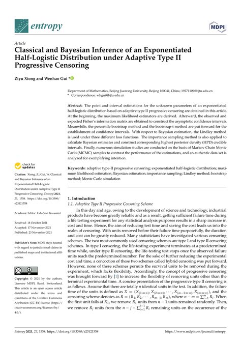 Pdf Classical And Bayesian Inference Of An Exponentiated Half