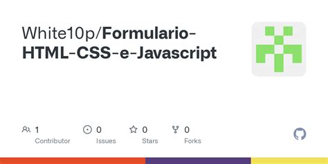 GitHub White P Formulario HTML CSS E Javascript