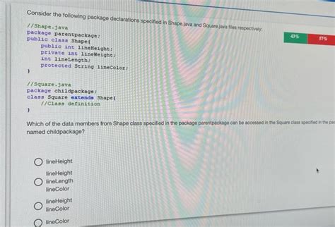 Solved Consider The Following Package Declarations Specified Chegg
