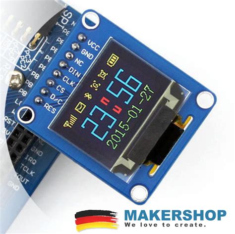 1 3 zoll arduino oled 128×64 display ssd1306 i2c iic twi weiß raspberry pi makershop de