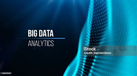 Big Data Analytics With Abstract Blue Wave Pattern Data Technology