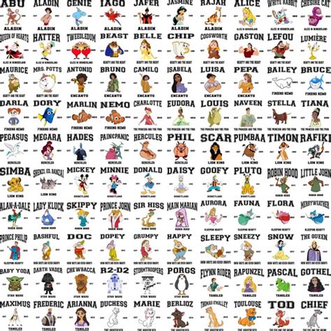Names Of Characters In Disney Movies 60 Photos Moonagedaydreamfilm