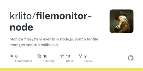 GitHub Krlito Filemonitor Node Monitor Filesystem Events In Node Js Watch For File Changes