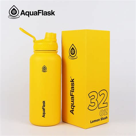 Aquaflask 32oz Lemon Slush Wide Mouth With Cap Lid Vacuum Insulated