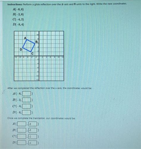 Solved Instructions Perform A Glide Reflection Over The Z Axis And